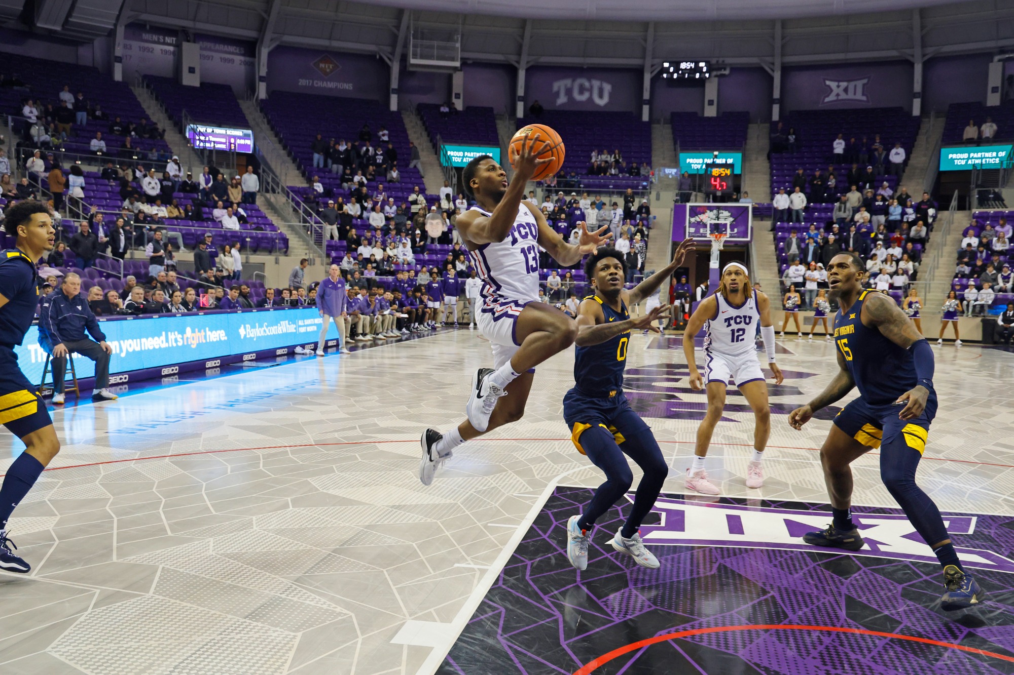 TCU Fights On Ice To Defeat West Virginia 76-72 - D210SPORTS