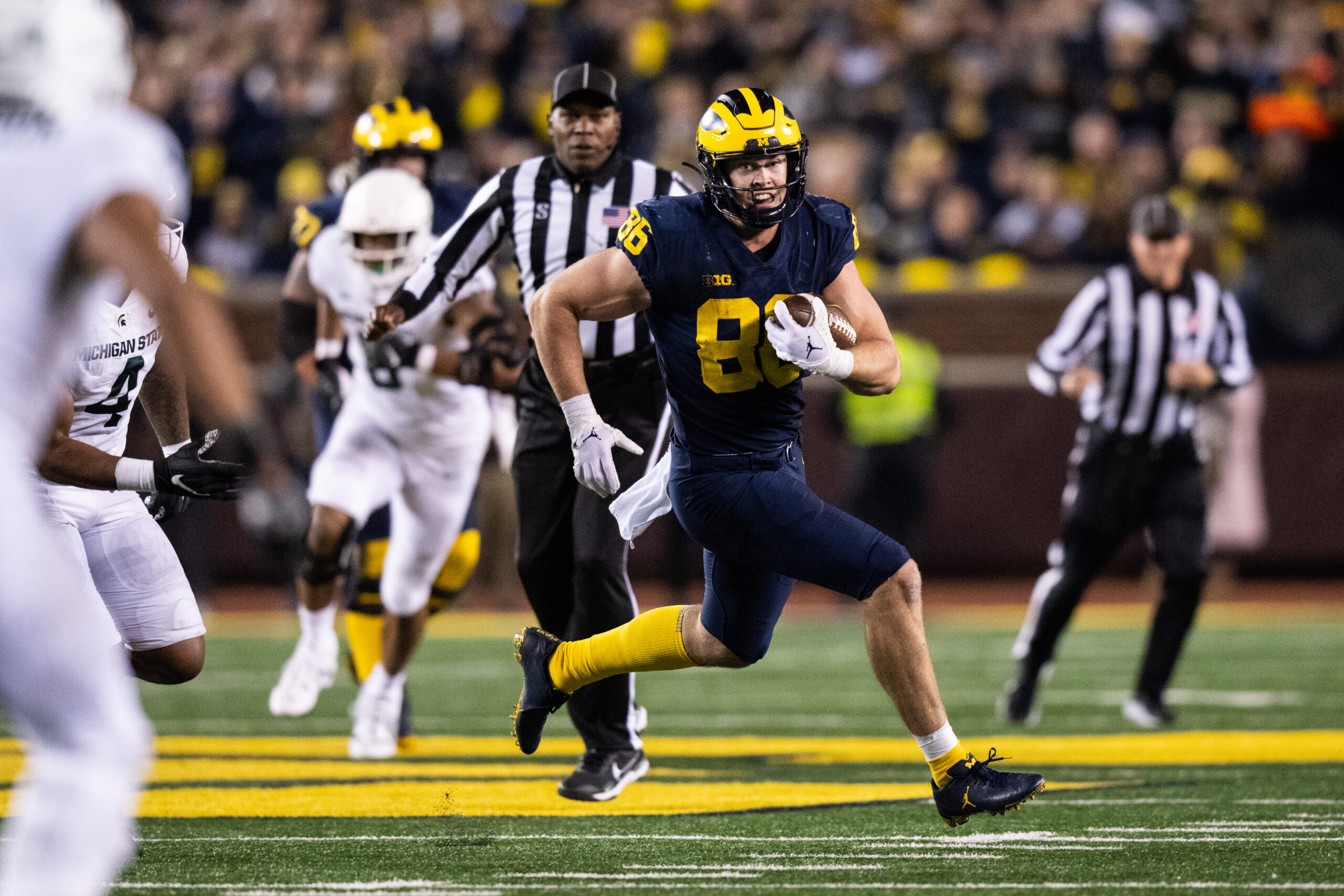 Dallas Cowboys Select University of Michigan TE Luke Schoonmaker In the ...